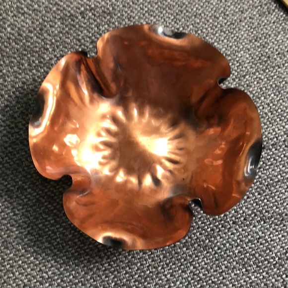 Accents | Vintage Gregorian Copper 5 Hammered Ruffled Dish | Poshmark
